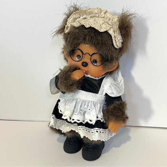 Toys | Rare Monchhichi Monkey Plush Sekiguchi Doll Toy Girl Maid ...